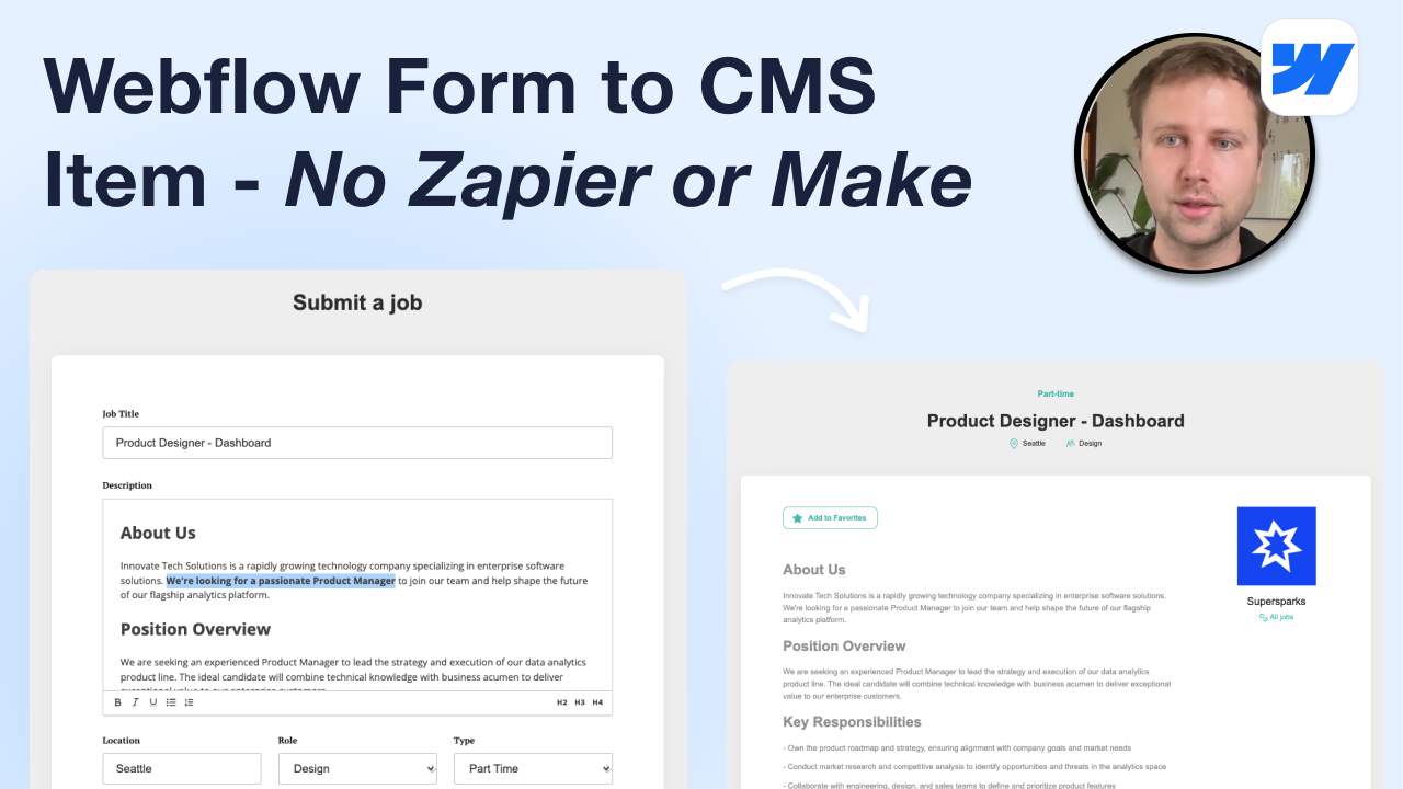 The Best Webflow Logic Alternative In 2025 For Form To CMS Item Creation